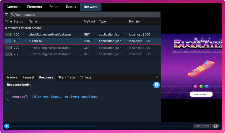 Replay - Time Travel Browser DevTools